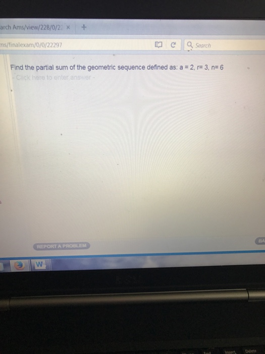 Solved Find the partial sum of the geometric sequence | Chegg.com