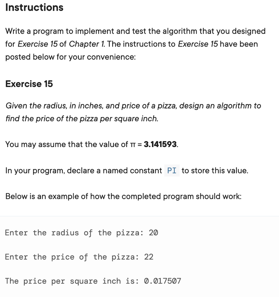 Solved Instructions Write a program to implement and test | Chegg.com