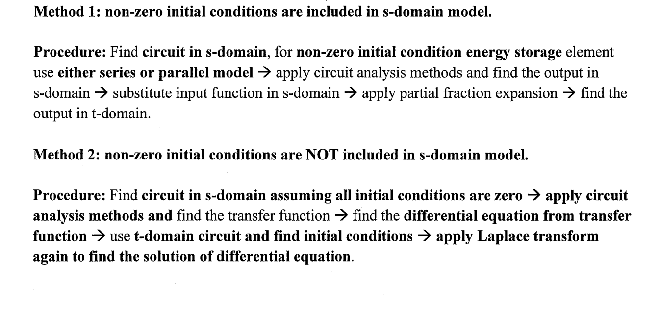 Solved Method 1: non-zero initial conditions are included in | Chegg.com