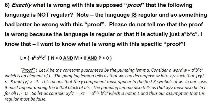 Solved 6) Exactly what is wrong with this supposed "proof" | Chegg.com