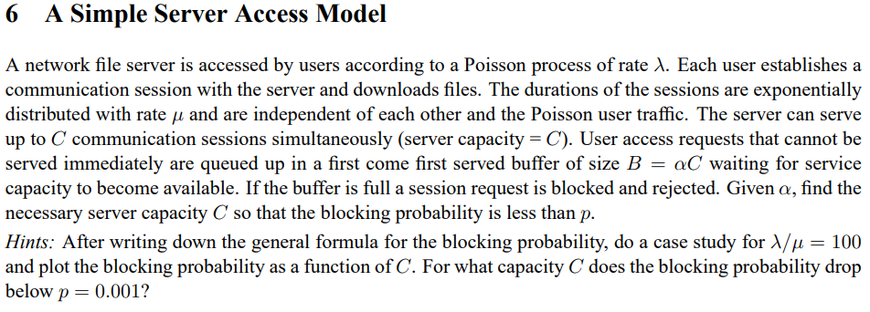 Solved A network file server is accessed by users according | Chegg.com