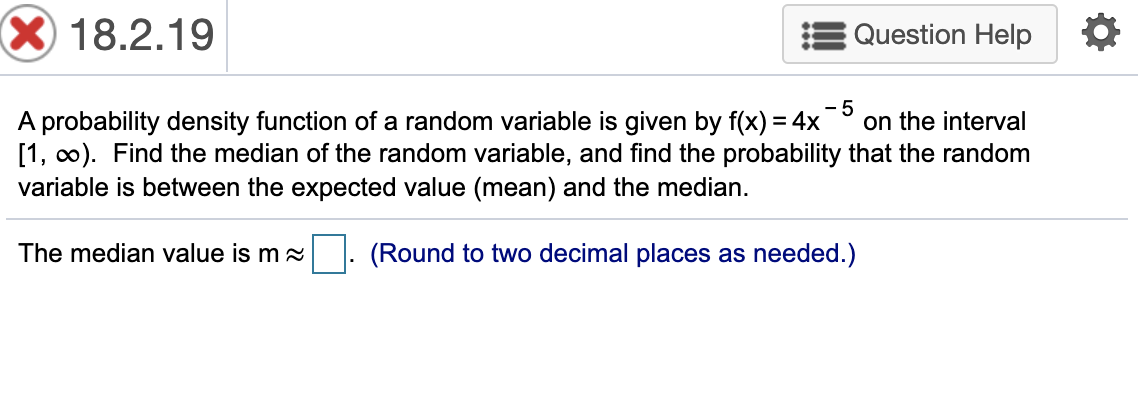 Solved A probability density function of a random variable | Chegg.com