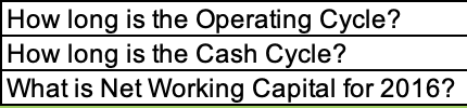 Solved How long is the Operating Cycle? How long is the Cash | Chegg.com