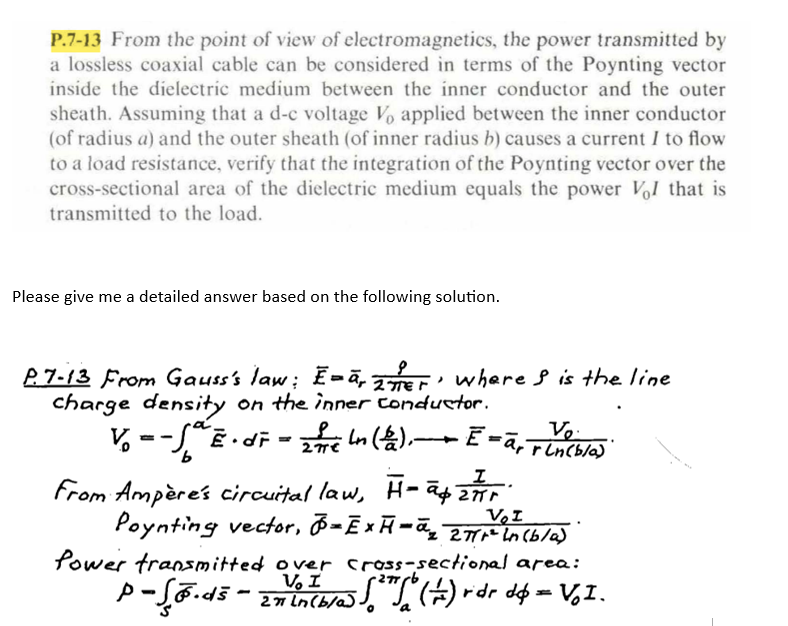 Solved P.7-13 From the point of view of electromagnetics, | Chegg.com