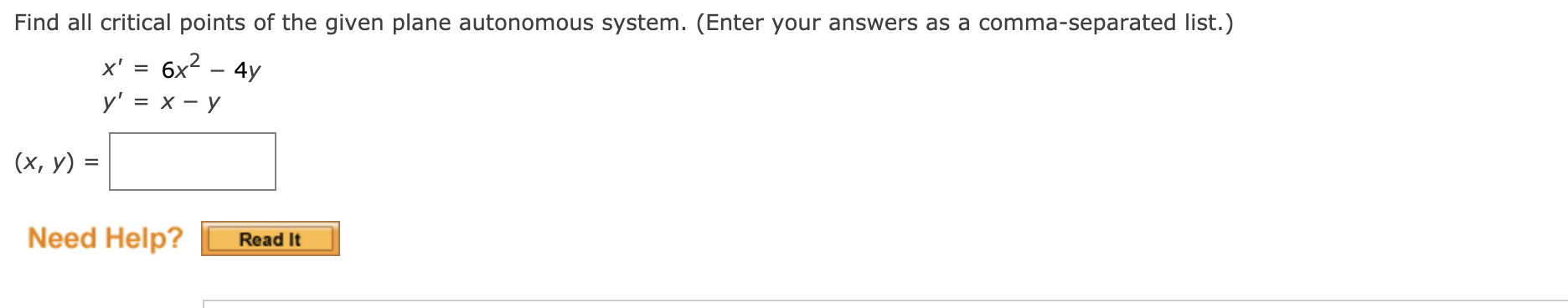 Solved Find all critical points of the given plane | Chegg.com