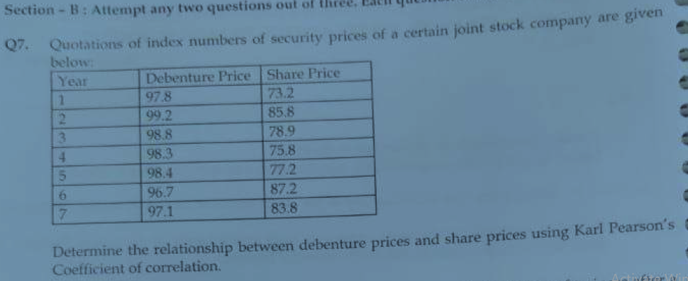 Solved 27. Quotations of index numbers of security prices of | Chegg.com