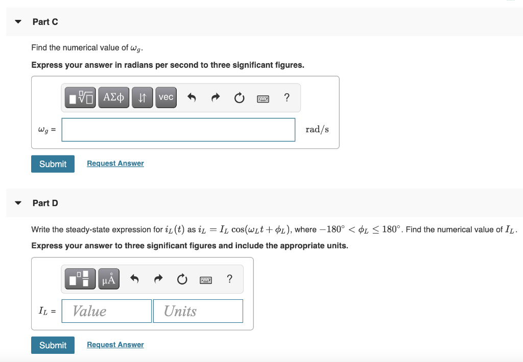 Solved Find the steady-state expressions for the currents | Chegg.com
