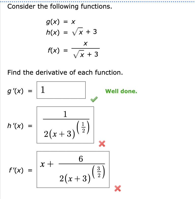 Solved Consider the following functions. | Chegg.com