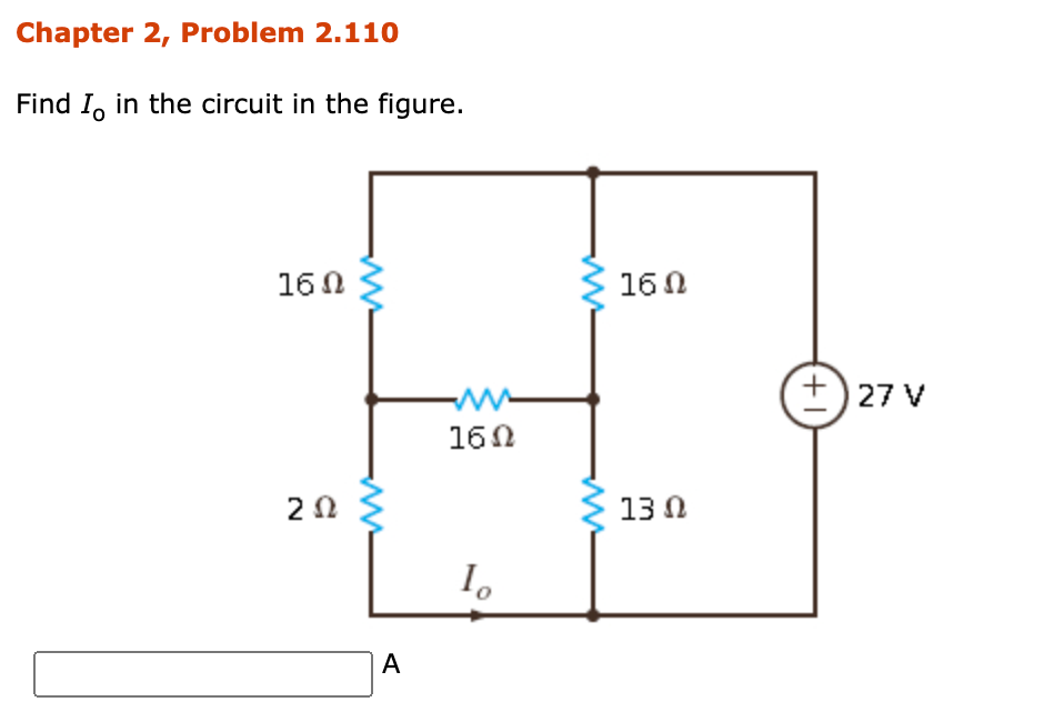 Solved Chapter 2, Problem 2.110 Find I, in the circuit in | Chegg.com