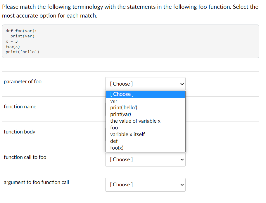 Solved Please match the following terminology with the | Chegg.com