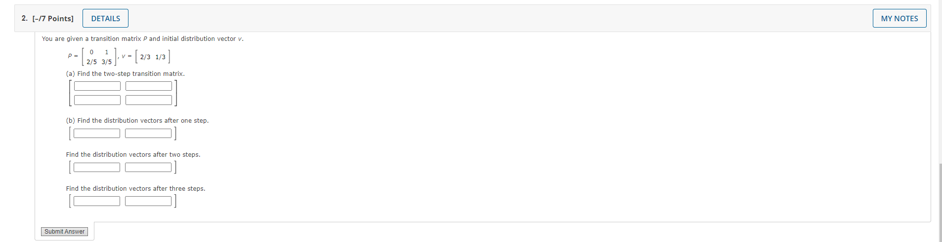 Solved 2. [-17 Points] DETAILS MY NOTES You are given a | Chegg.com