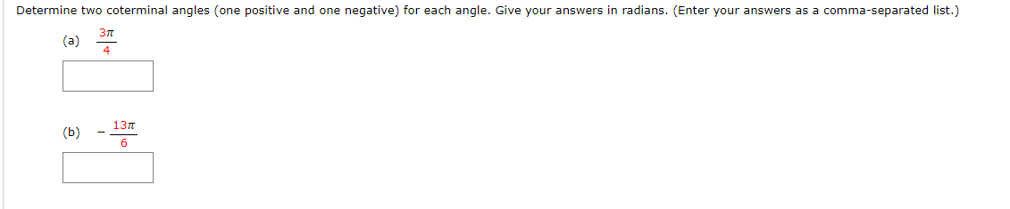 Solved Determine the quadrant in which each angle lies. (The | Chegg.com