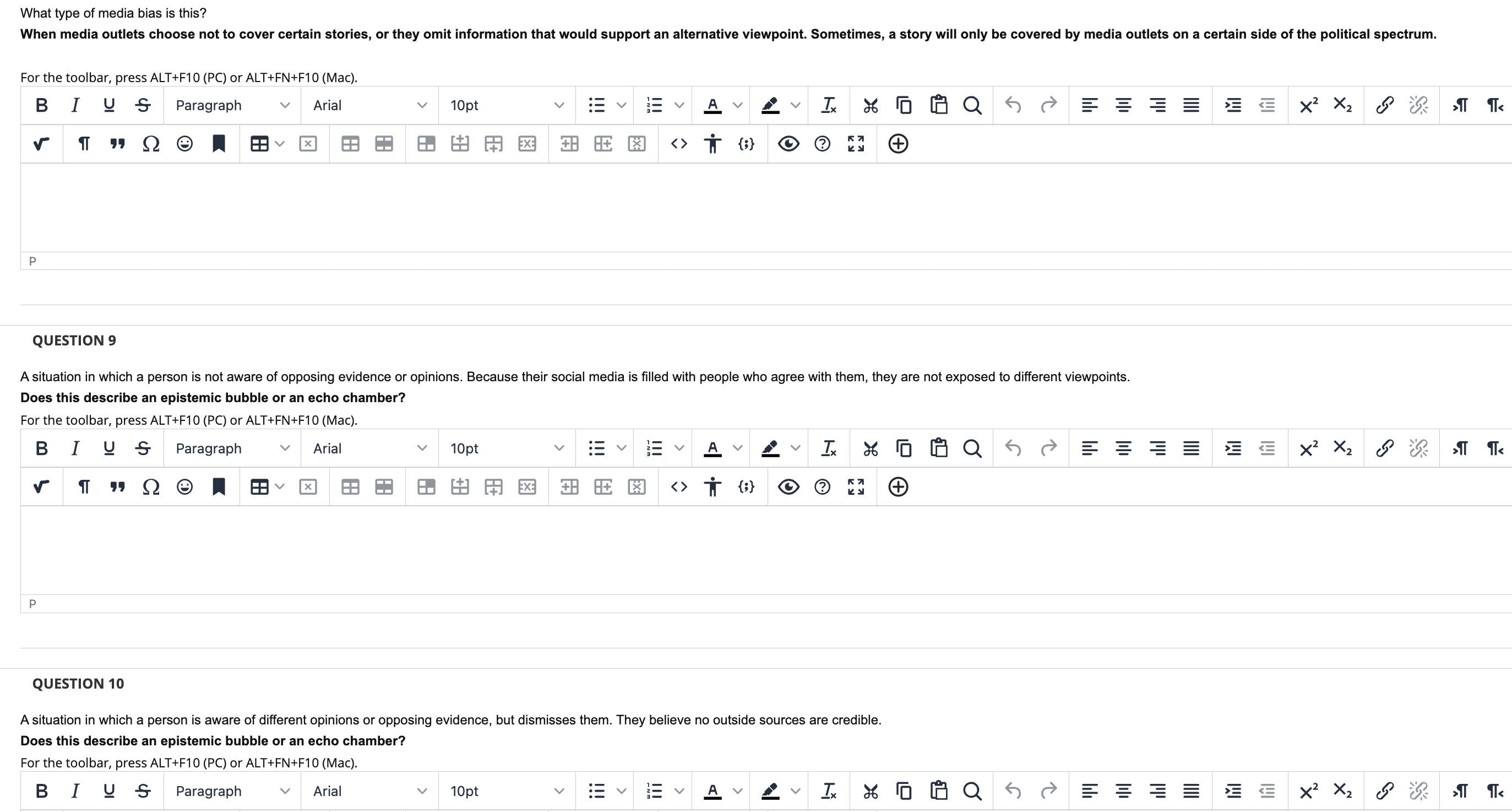 Solved Does this describe an epistemic bubble or an echo | Chegg.com