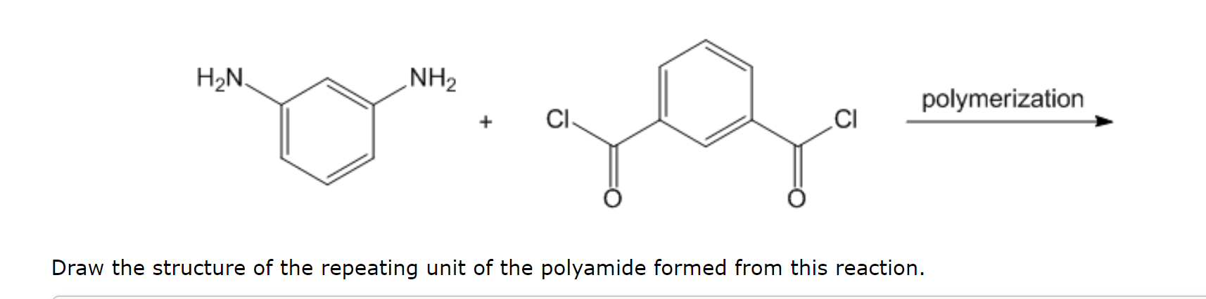 Solved polymerization Draw the structure of the repeating | Chegg.com