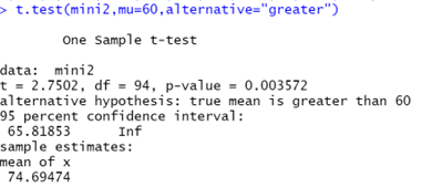 Solved RStudio test output, t and P-valuePlease make | Chegg.com