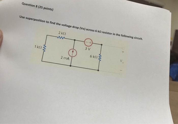 Solved Question 8 (25 points) Use superposition to find the | Chegg.com