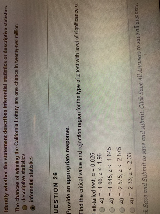 Solved Identify whether the statement describes inferential | Chegg.com