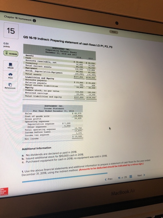 Solved Chapter 16 15 QS 16-19 Indirect: Preparing 0.51 | Chegg.com