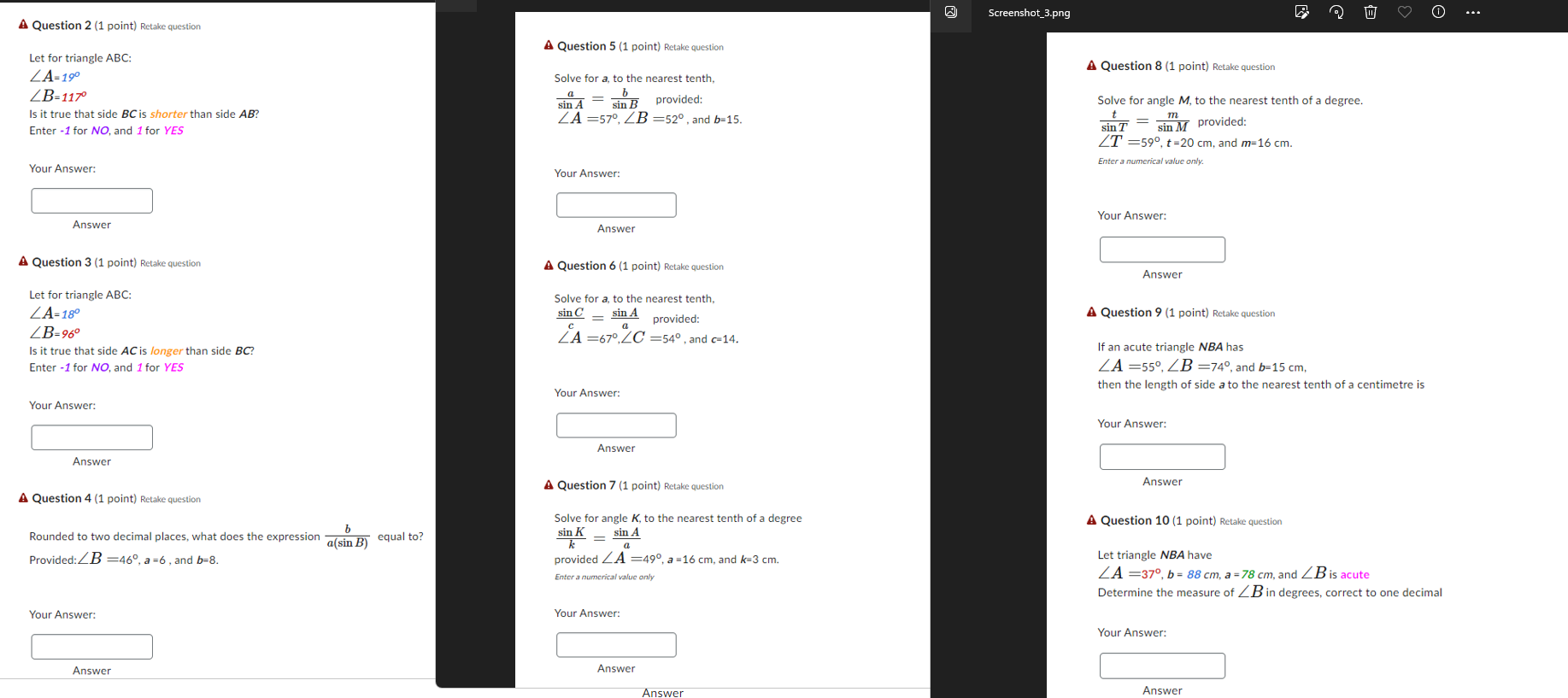 Solved A Question 2 (1 point) Retake question Let for | Chegg.com