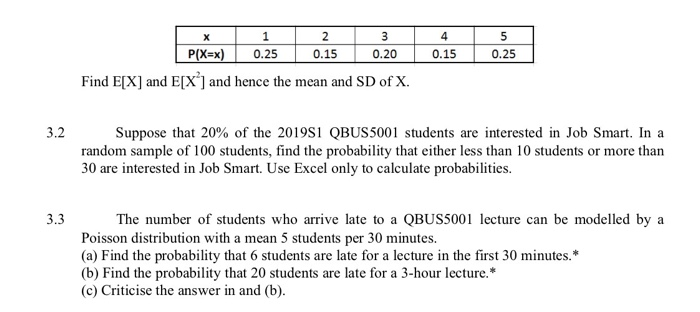 Solved Task 3: Discrete distributions (10 marks) 3.1 The | Chegg.com