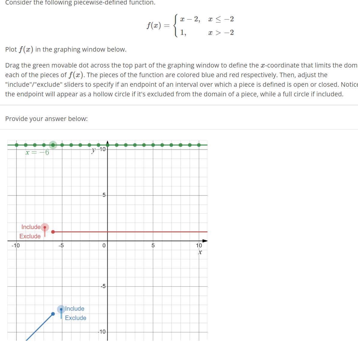 Solved Consider the following piecewise-defined function. | Chegg.com