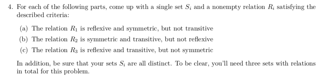 Solved 1. Prove or provide an explicit counterexample for | Chegg.com