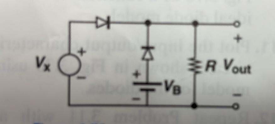 Solved 3.17. Plot Vout as a function of Vx for the cir- cuit | Chegg.com