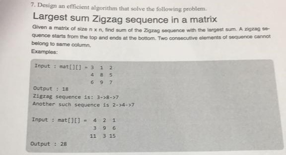 Solved 7. Design an efficient algorithm that solve the | Chegg.com
