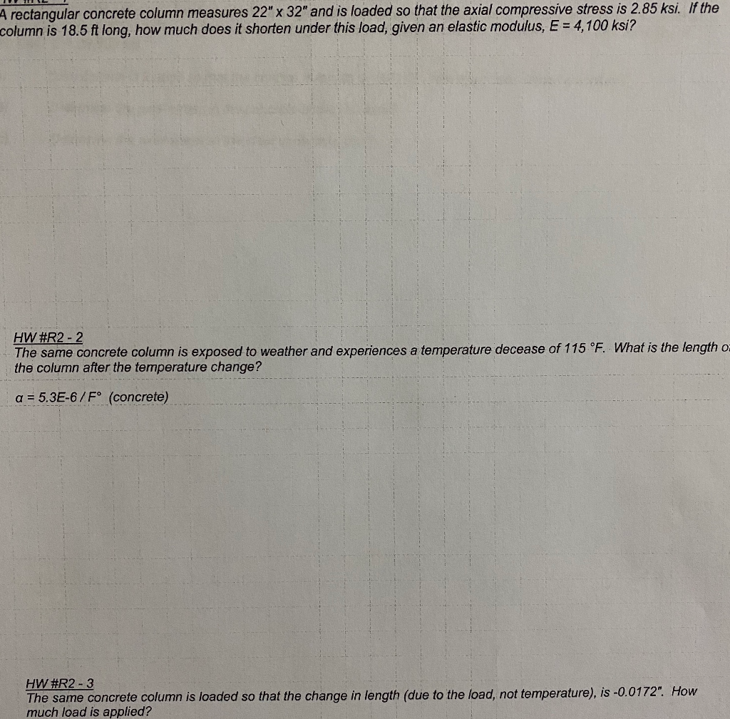 Solved A rectangular concrete column measures 22" x 32" and | Chegg.com