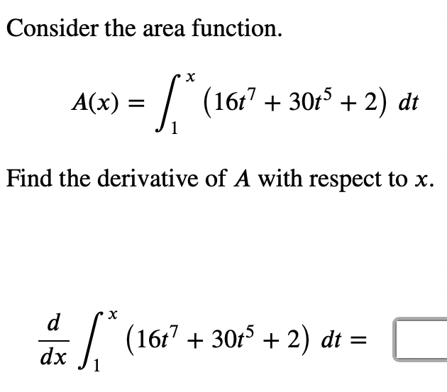 Solved Consider the area | Chegg.com