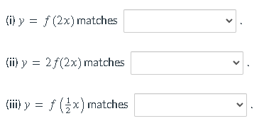 Solved Using the graph of y=f(x) shown below, match each | Chegg.com
