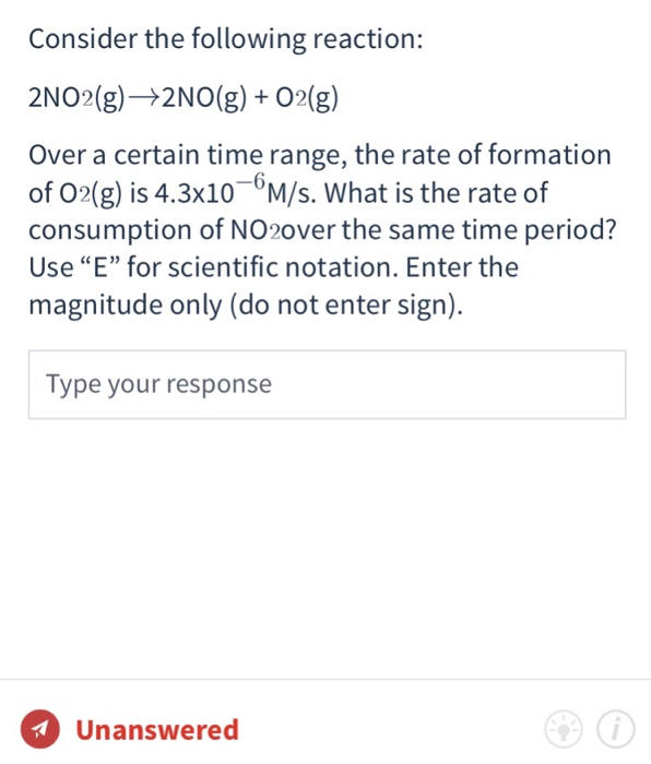 Solved Consider the following reaction: 2NO2(g) 2NO(g) 02(g) | Chegg.com