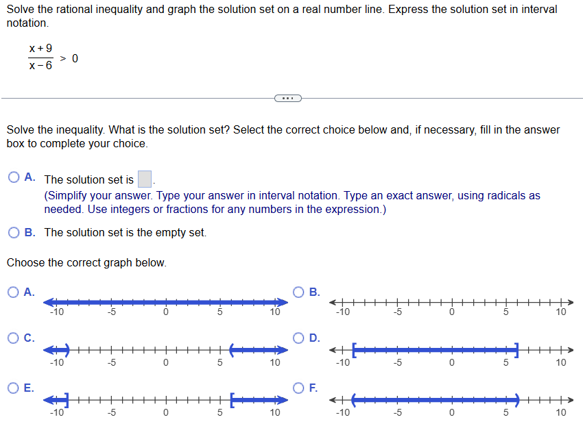Solved Solve the rational inequality and graph the solution | Chegg.com