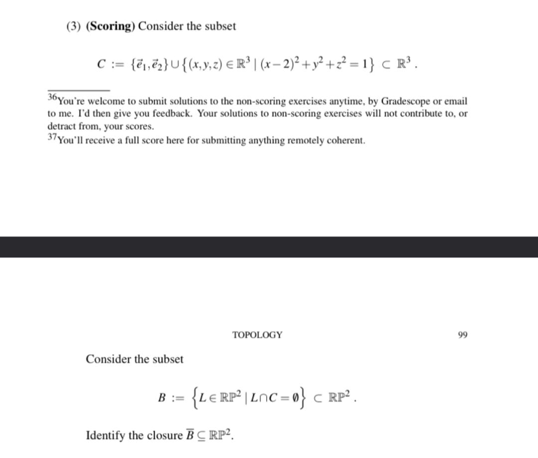 Solved (3) (Scoring) Consider the subset | Chegg.com