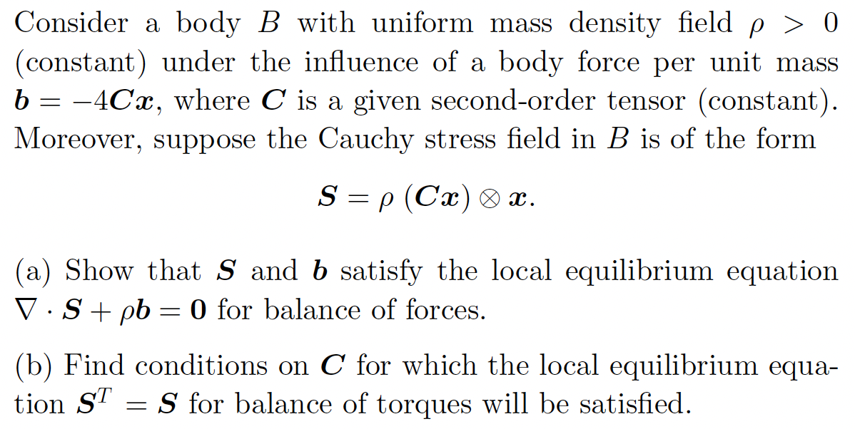 Solved This is a question from A First Course in Continuum | Chegg.com