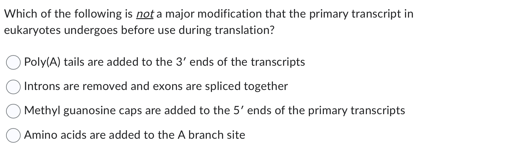 Solved Which of the following is not a major modification | Chegg.com