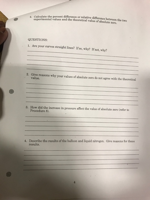 Calculate the percent difference or relative | Chegg.com