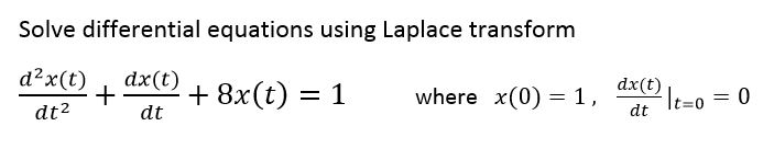 Solved Solve differential equations using Laplace transform | Chegg.com