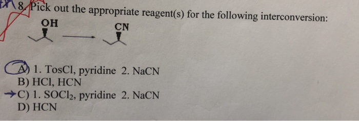 Solved CO2CH2CH3 LiMH4 NaBH4 8Pick out the appropriate | Chegg.com