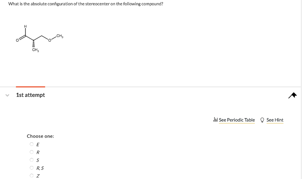 Solved What is the absolute configuration of the | Chegg.com