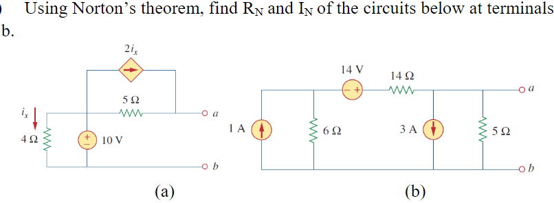 Solved Using Norton's theorem, find Rn and In of the | Chegg.com