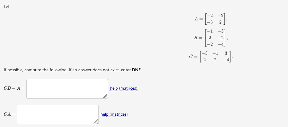 Solved Let If A and B ﻿are 8×2 ﻿matrices, and C ﻿is a 3×8 | Chegg.com
