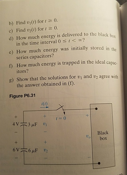 Solved 6 31 The Two Series Connected Capacitors In Fig