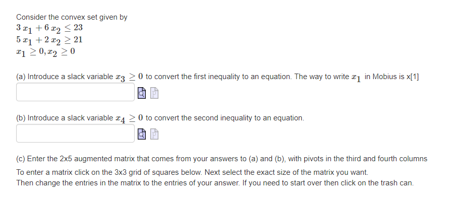 Solved Consider the convex set given by | Chegg.com
