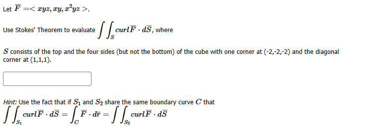 Solved Let Fˉ=. Use Stokes' Theorem to evaluate | Chegg.com