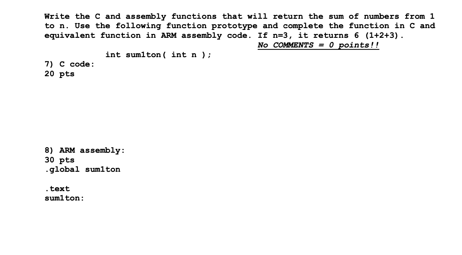 Solved Write the c and assembly functions that will return | Chegg.com