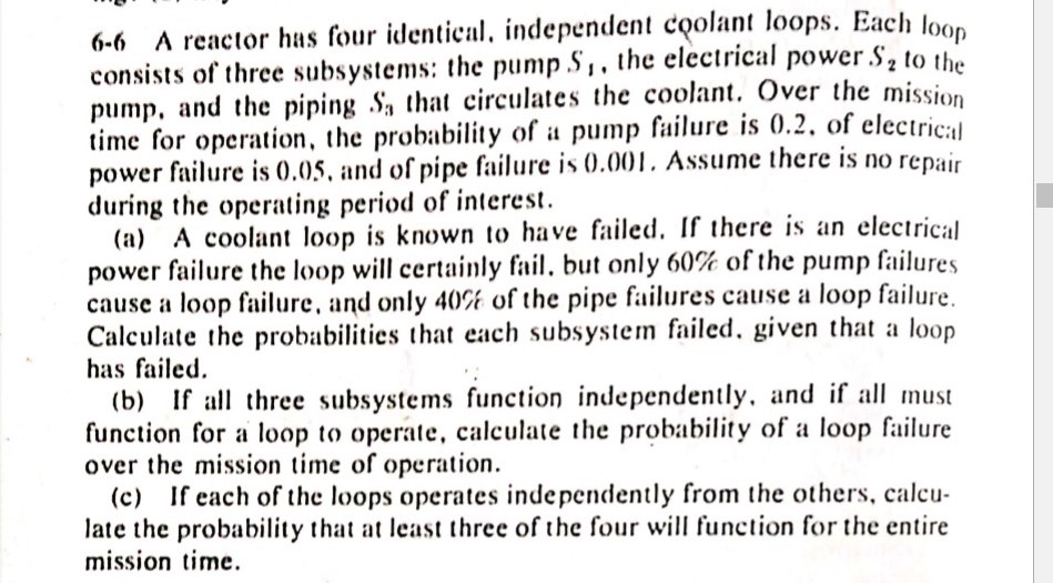 Solved Reliability, risk analysis. Markov model. Nuclear, | Chegg.com