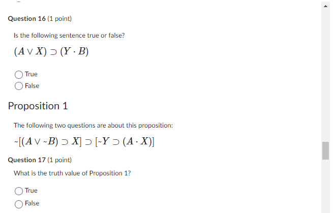 For the following compound sentences, find the truth | Chegg.com For the following compound sentences, find the truth | Chegg.com