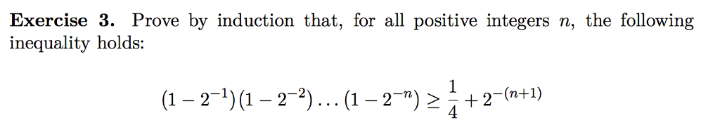 Solved Prove by induction that, for all positive integers n, | Chegg.com