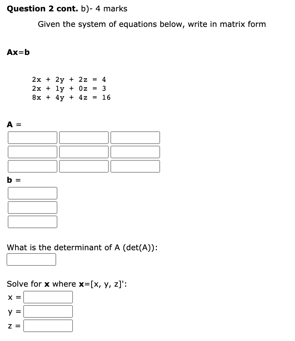 Solved Given matrix A, find the following: 1 03 A = 1 3 1 3 | Chegg.com